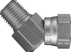 Hydraulic Adapters, 45° Elbow, Male NPTF X Female NPSM Swivel – Kent Automotive