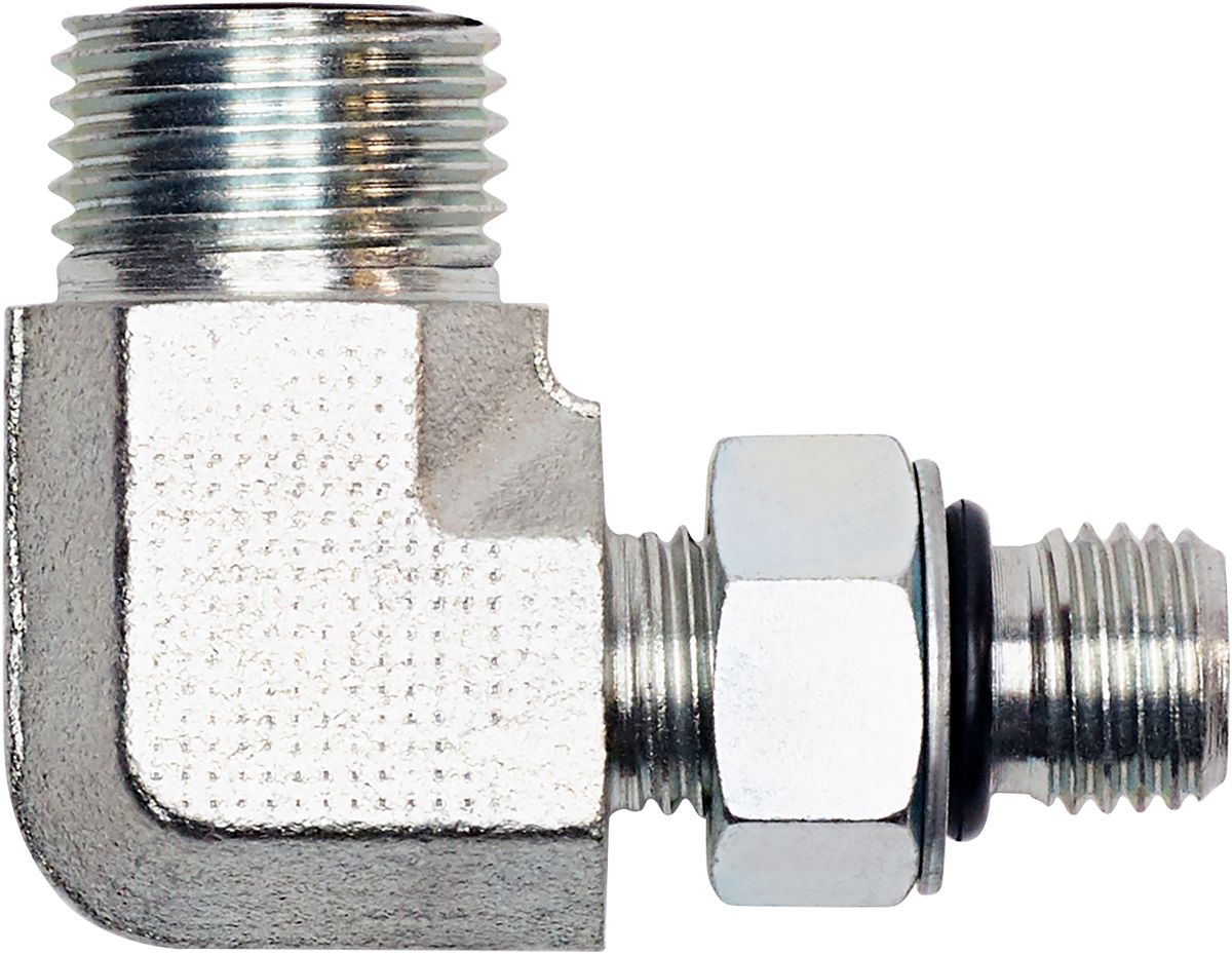 Hydraulic Adapters, 90° Elbow, Male ORFS X Male SAE ORB – Kent Automotive