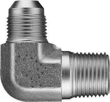 Hydraulic Adapters, 90° Elbow, Male JIC X Male NPTF – Kent Automotive