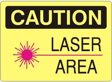 Caution Laser Area Label With Laser Picto, Adhesive Vinyl – Kent Automotive