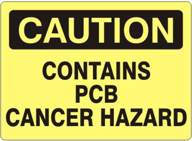 Caution Contains PCB Cancer Hazard Label, Adhesive Vinyl – Kent Automotive
